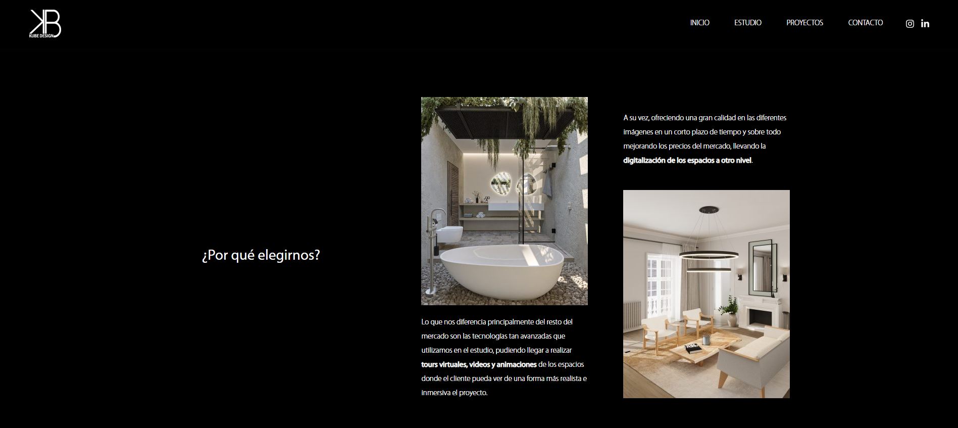 Diseño Página Web de Kube Design | FidiasPRO.com